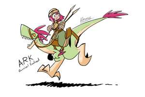 Raptor rider (ARK survival evolved) - ภาพวาด