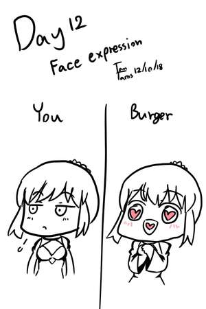 FGO Inktober Day 12 - Face expressions - ภาพวาด